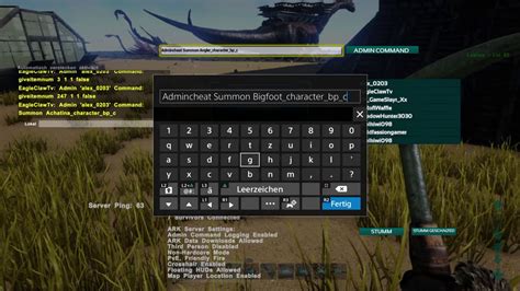 ark survival evolved ps4 cheats admin command für gigantopithecus