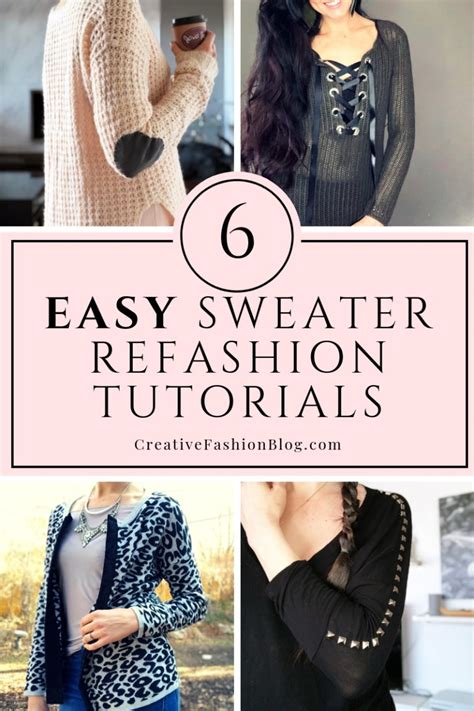 6 Easy Diy Sweater Refashion Tutorials Creative Fashion Blog