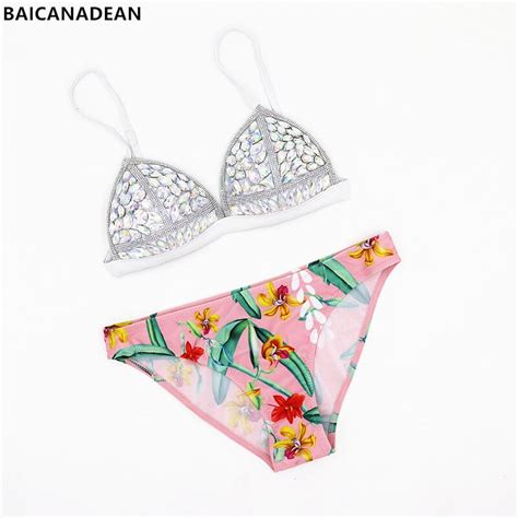 Buy New Diamond Bikini Set 2019 Women Sexy Crystal