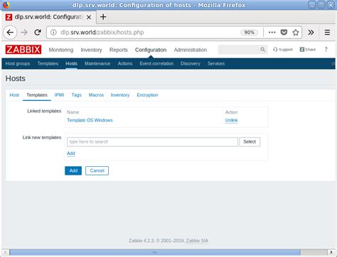 centos 7 zabbix 4 2 add monitoring target windows