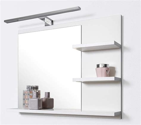 Domtech Miroir De Salle De Bain Avec Tablette Et éclairage Led Blanc P