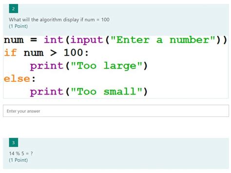 python end of unit assessments self marked teaching resources