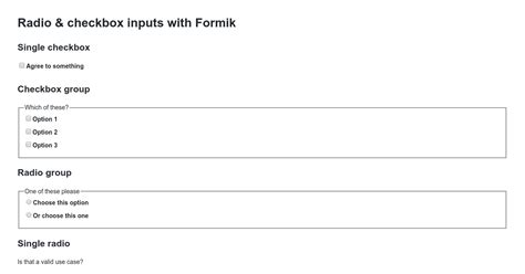 formik radio and checkbox inputs codesandbox