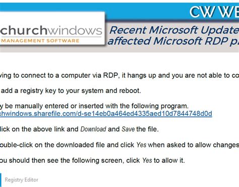 cw web customers only cannot connect to rdp chms