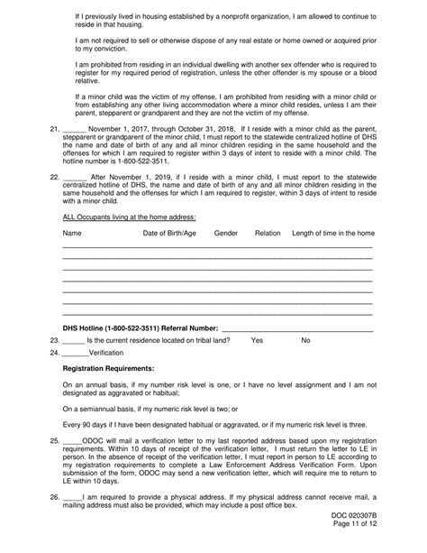 Doc Form 020307b Download Printable Pdf Or Fill Online Sex Offender