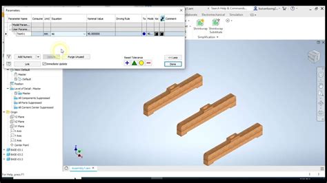 autodesk inventor control ilogic component by model parameters youtube