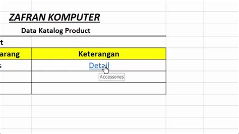 membuat link antar worksheet pada microsoft excel youtube
