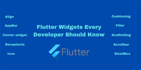 flutter widgets every developer should know