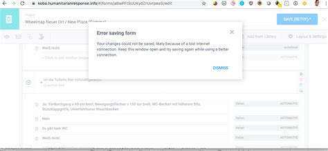 problem in saving a form in kobotoolbox form building kobotoolbox