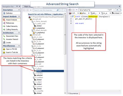 visual expert screenshots for powerbuilder