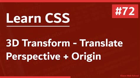 learn css in arabic 2021 72 3d transform translate perspective