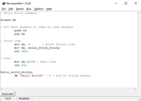 coding and debugging 16 bit x86 assembler with dosbox zwomp