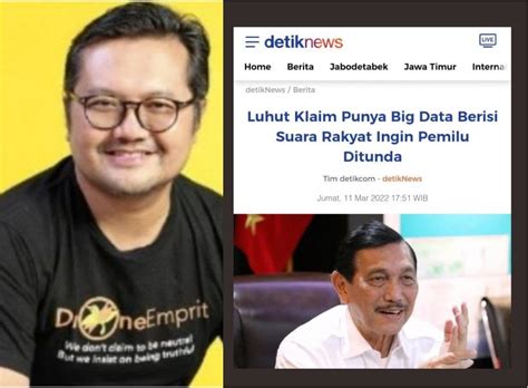 Luhut Klaim Big Data 110 Juta Pengguna Medsos Pakar It Bantah