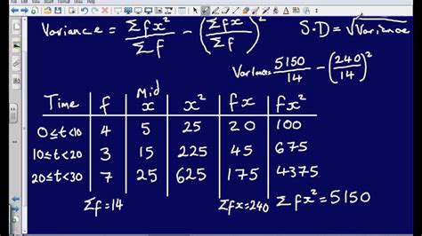 standard deviation and variance grouped frequency s1 edexcel youtube