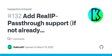 add realip passthrough support if not already implemented · issue
