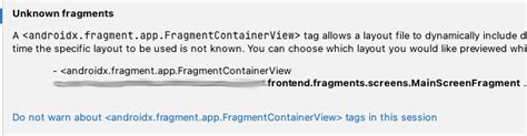android fragments fragmentcontainerview出现未知属性类警告 大数据知识库