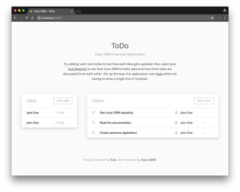 vuex object relational mapping example application vue js feed