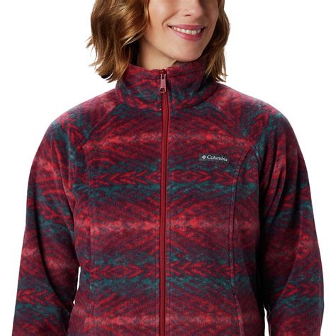 Columbia Benton Springs Print Full Zip Fleece Jacket Womens