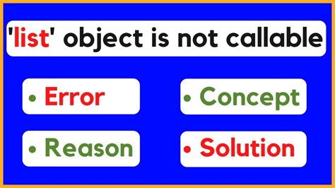 list object not callable best 30 answer
