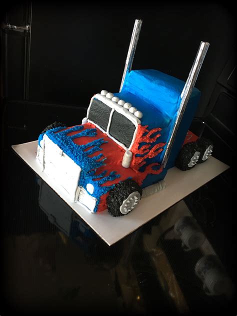 Optimus Prime Cake Optimus Prime Cake Truck Cakes Cake