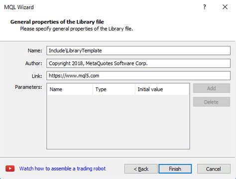 creating a library mql4 mql5 wizard metaeditor help
