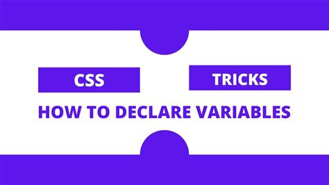 how to declare variables in css youtube