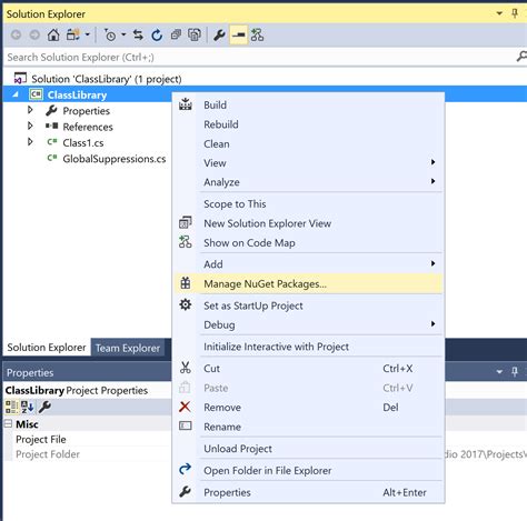 searching and installing analyzers through the nuget package manager