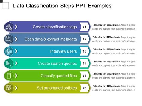 data classification steps ppt examples powerpoint templates download