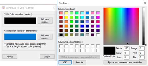 windows ajuster la couleur du menu d marrer et de la barre des t ches
