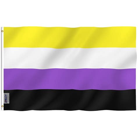 Anley 3x5 Foot Non Binary Pride Flag Nb Pride Genderqueer Gender