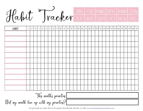 habit tracker editable pdf