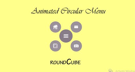 animated circular navigation menu using html css vanilla javascript