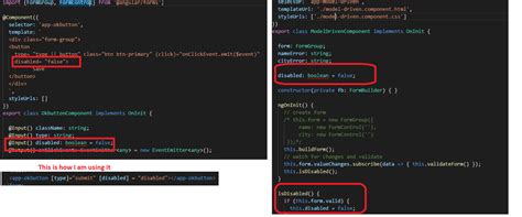 angular angular2 custom button stack overflow