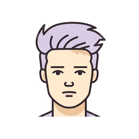 보라색 머리를 가진 남자의 얼굴 벡터 흰색 배경에 저스틴 비버를 묘사한 직계 아이콘 Flaticon 및 드리블에 의한 벡터