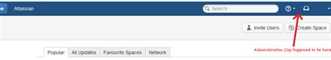 unable to navigate to confluence administration due to missing