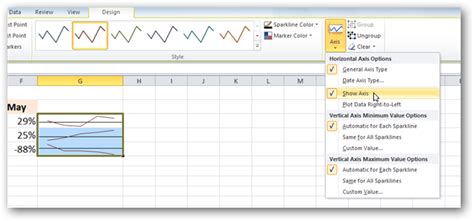 how to use sparklines in excel 2010