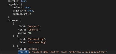 insert double button in the data grid columns kendo ui stack overflow