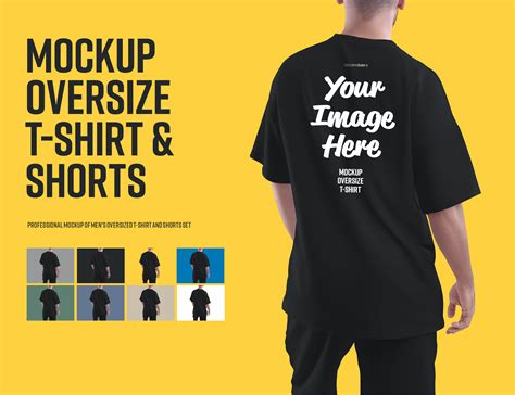 Black Oversized T Shirt Mockup Back Model Mockup Pngjpeg Black And