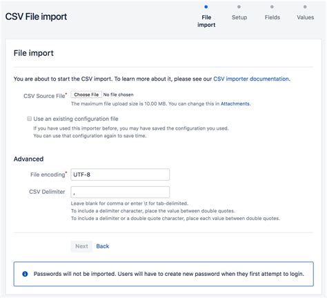 importing data from csv jira 8 administration cookbook third edition