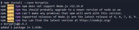 [solved] bcrypt fails at the install script at node gyp