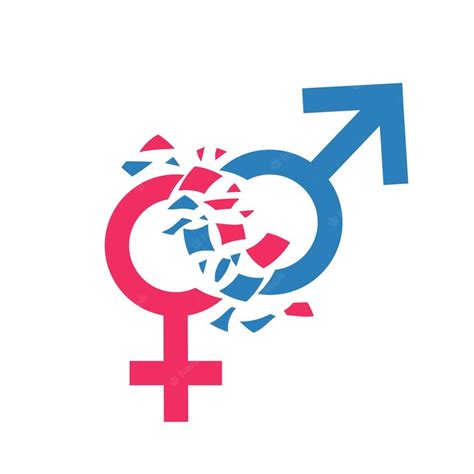 Premium Vector Gender Norms Concept Gender Symbols Breaking In Pieces