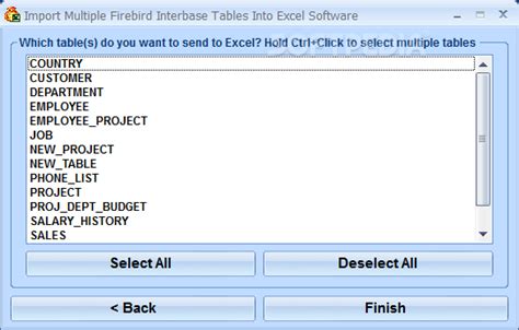 download import multiple firebird interbase tables into excel software 7 0