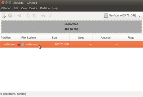 linux all hdd seen as unallocated space in gparted partitions