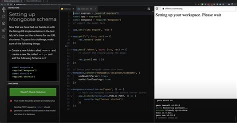 create a url shortener project using mongodb node but