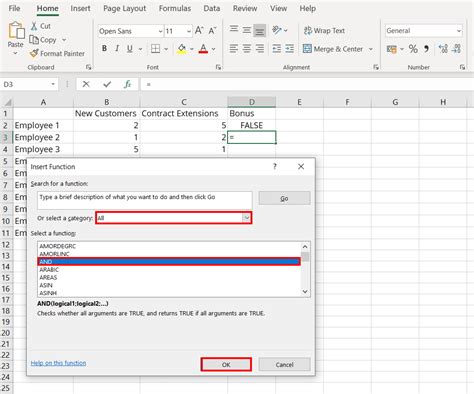 excel and how to use the and function in excel ionos