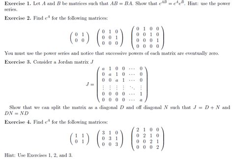 Let A And D Be Matrices Such That Ab Ba Show That