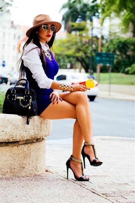 Accessorized Beauty Shows Off Her Crossed Legs Great Legs And