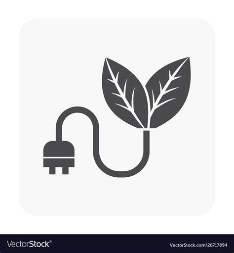 Green Energy Icon On White Royalty Free Vector Image