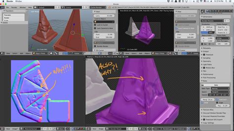 texture baking normal map weirdness turns edges into crevices