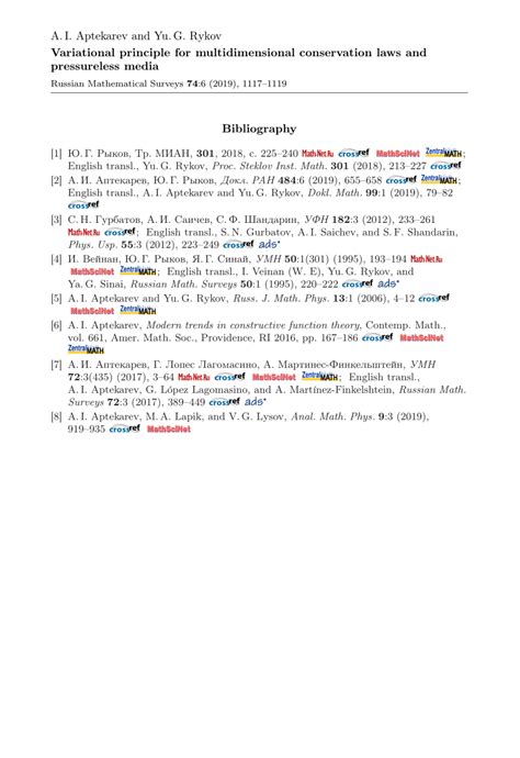 Pdf Variational Principle For Multidimensional Conservation Laws And